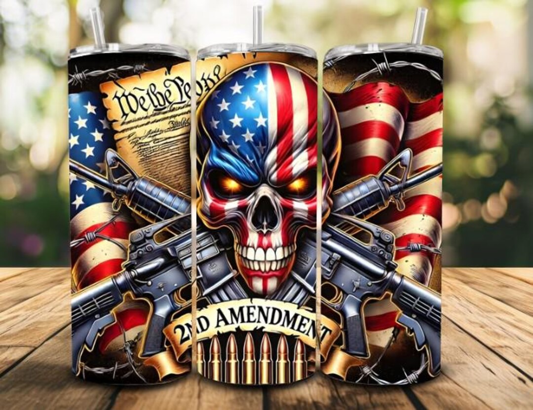 2nd Amendment Skull Tumbler Wrap - Etsy