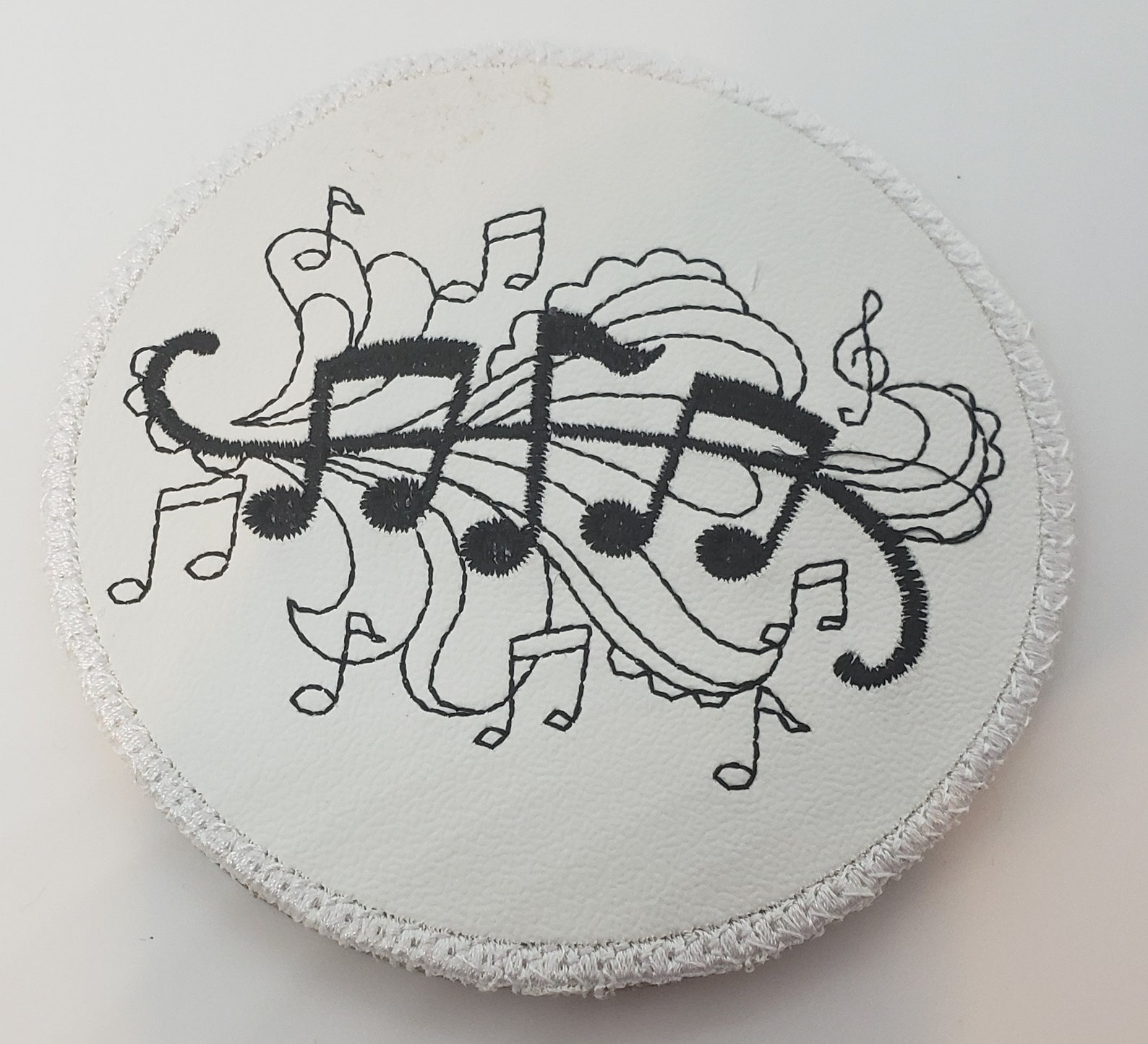 Coasters Music Notes 4 White Vinyl and Cork Black Medal - Etsy