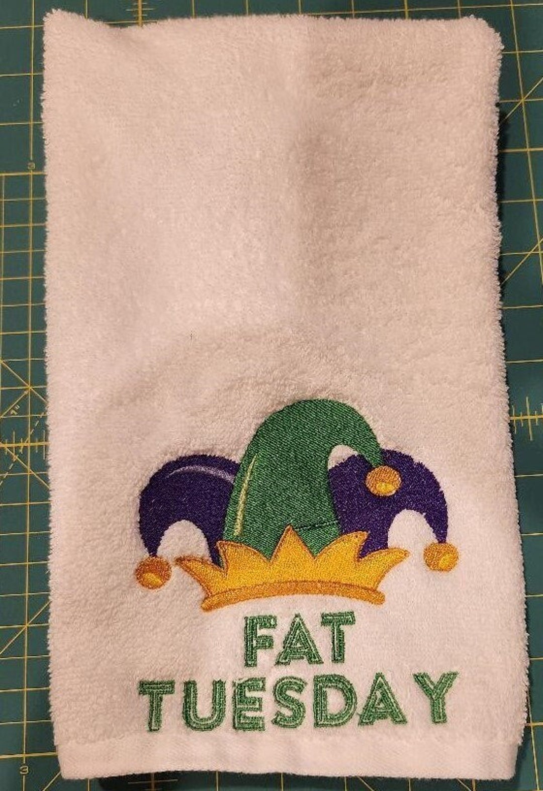 Fat Tuesday Mardi Gras Themed Design Terry Towel Hand Towel - Etsy