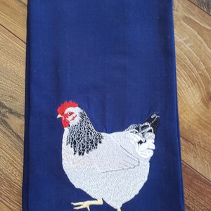 Hen Fluffy Chicken Kitchen Towel Cute Tea Towel Farmhouse Embroidered ...