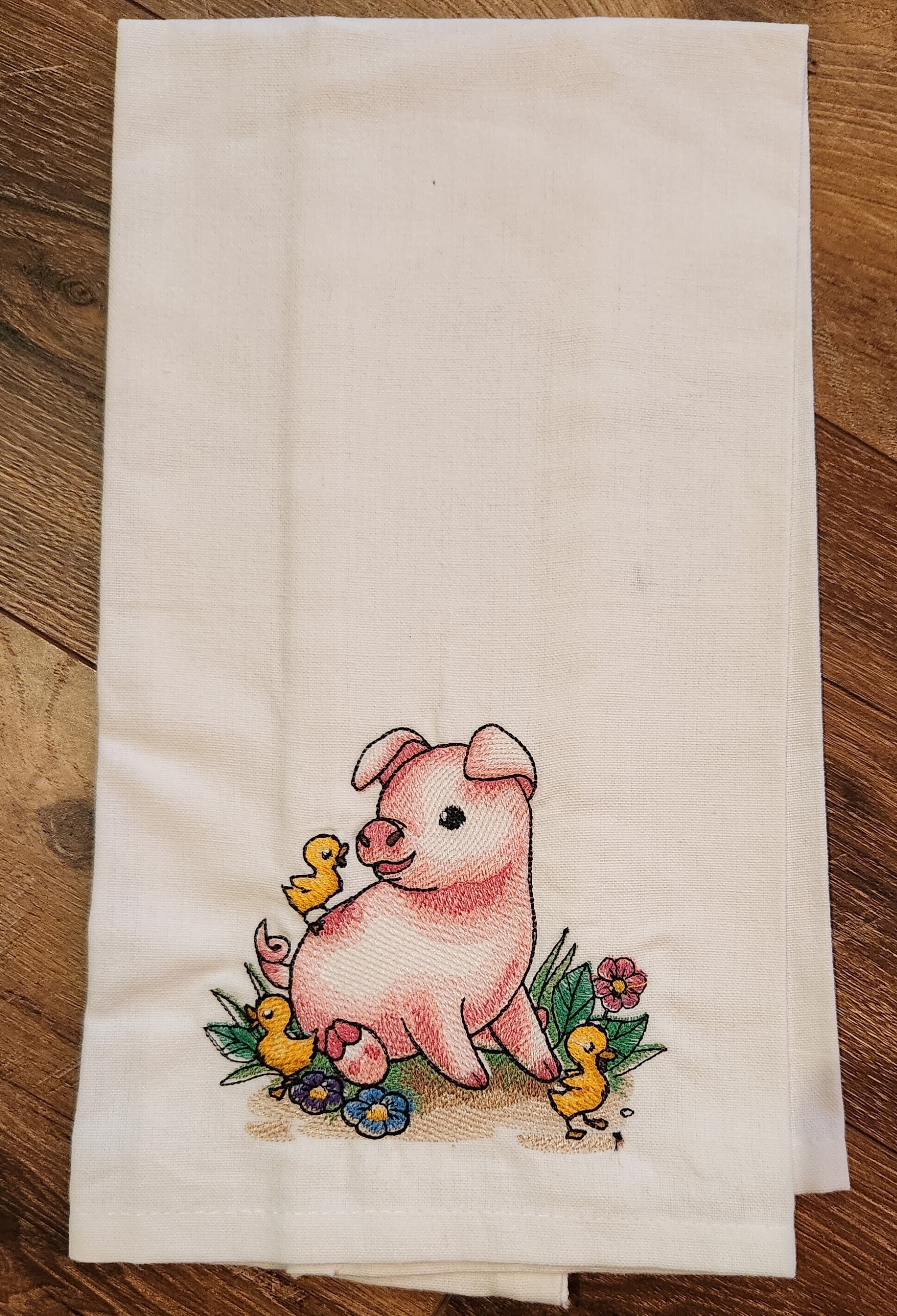Pig Pigs Piglet Chicks Kitchen Towel Tea Towel Dish Towel Great Gift ...