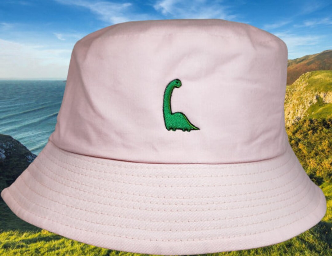 Dino Bucket Hat Embroidered Green Dinosaur Bucket Hat Trendy Fun Unisex ...