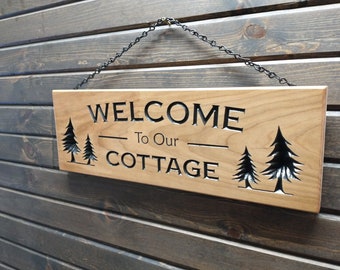 Cottage Welcome Sign - Etsy