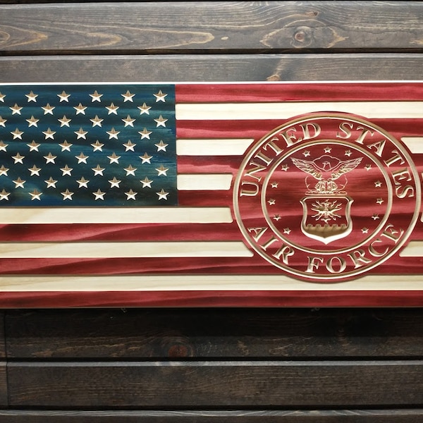 Rustic Air Force Flag - Etsy