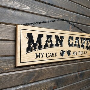 Man Cave Wood Sign - Etsy