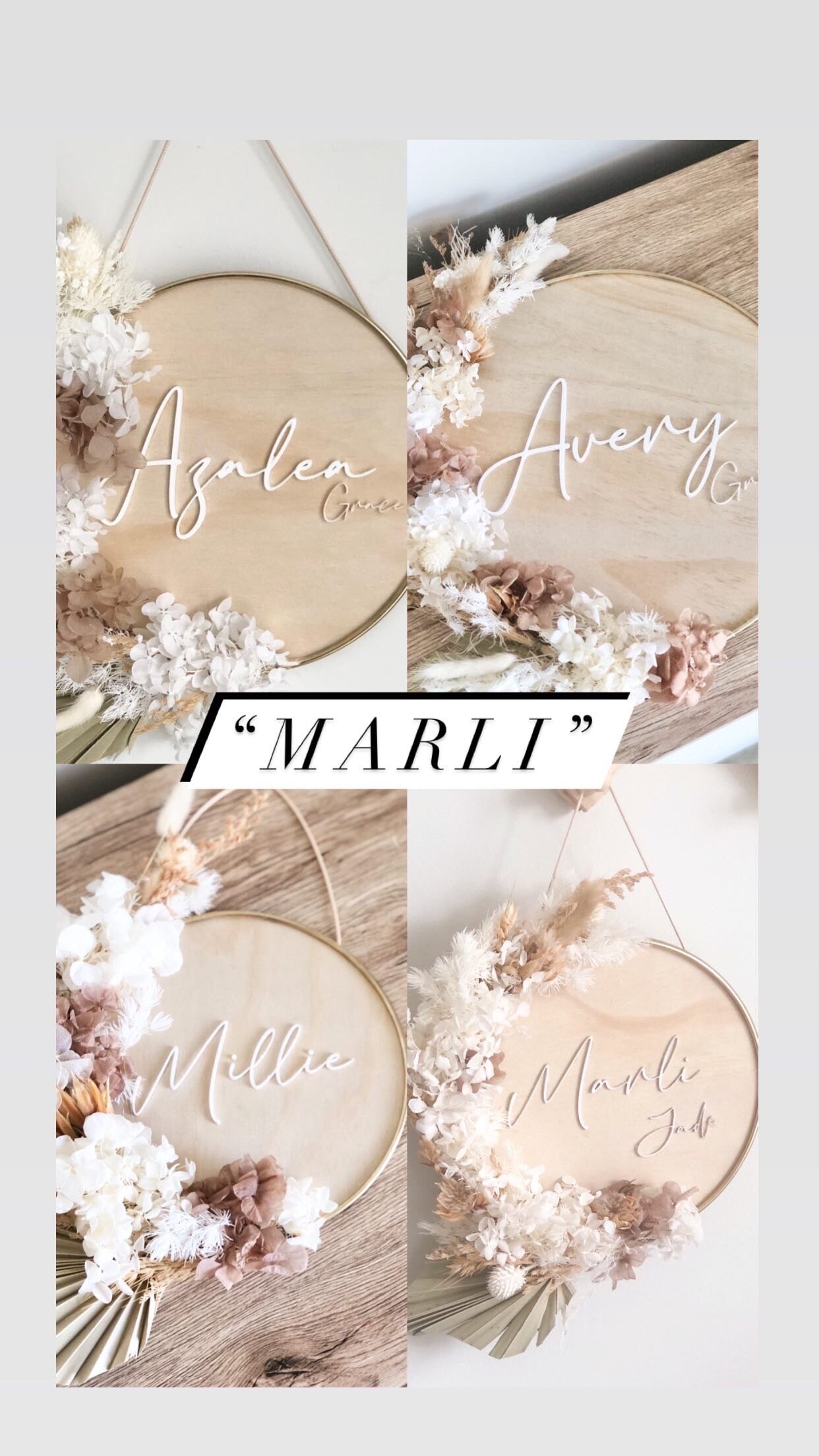 Personalised Dried Flower Signs | Etsy