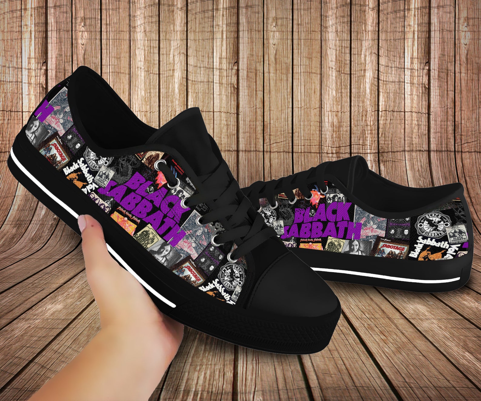 Black Sabbath Custom Lowtop Heavy Metal Running Shoes War | Etsy