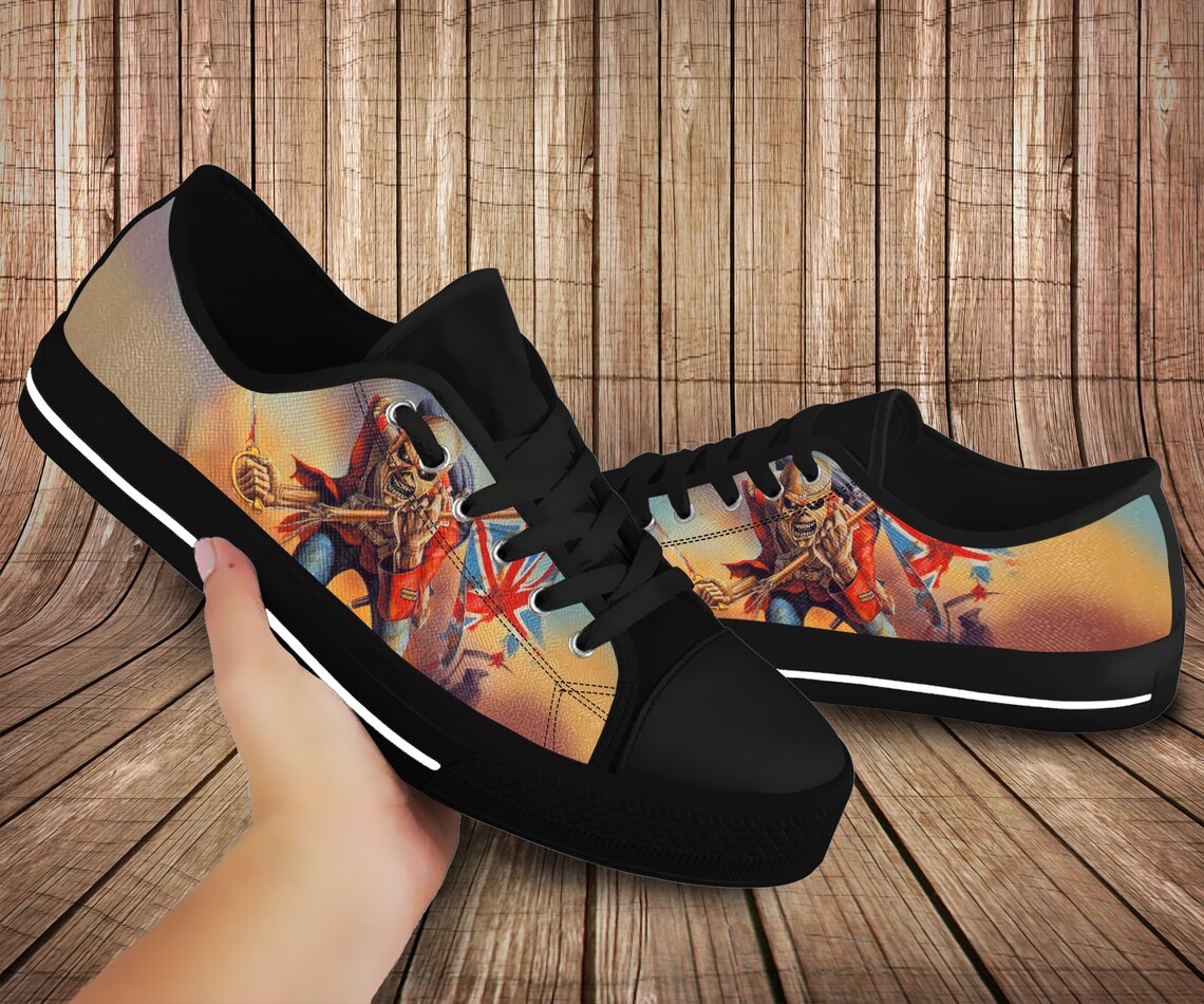 Iron Maiden Custom Lowtop Heavy Metal Running Shoes The | Etsy