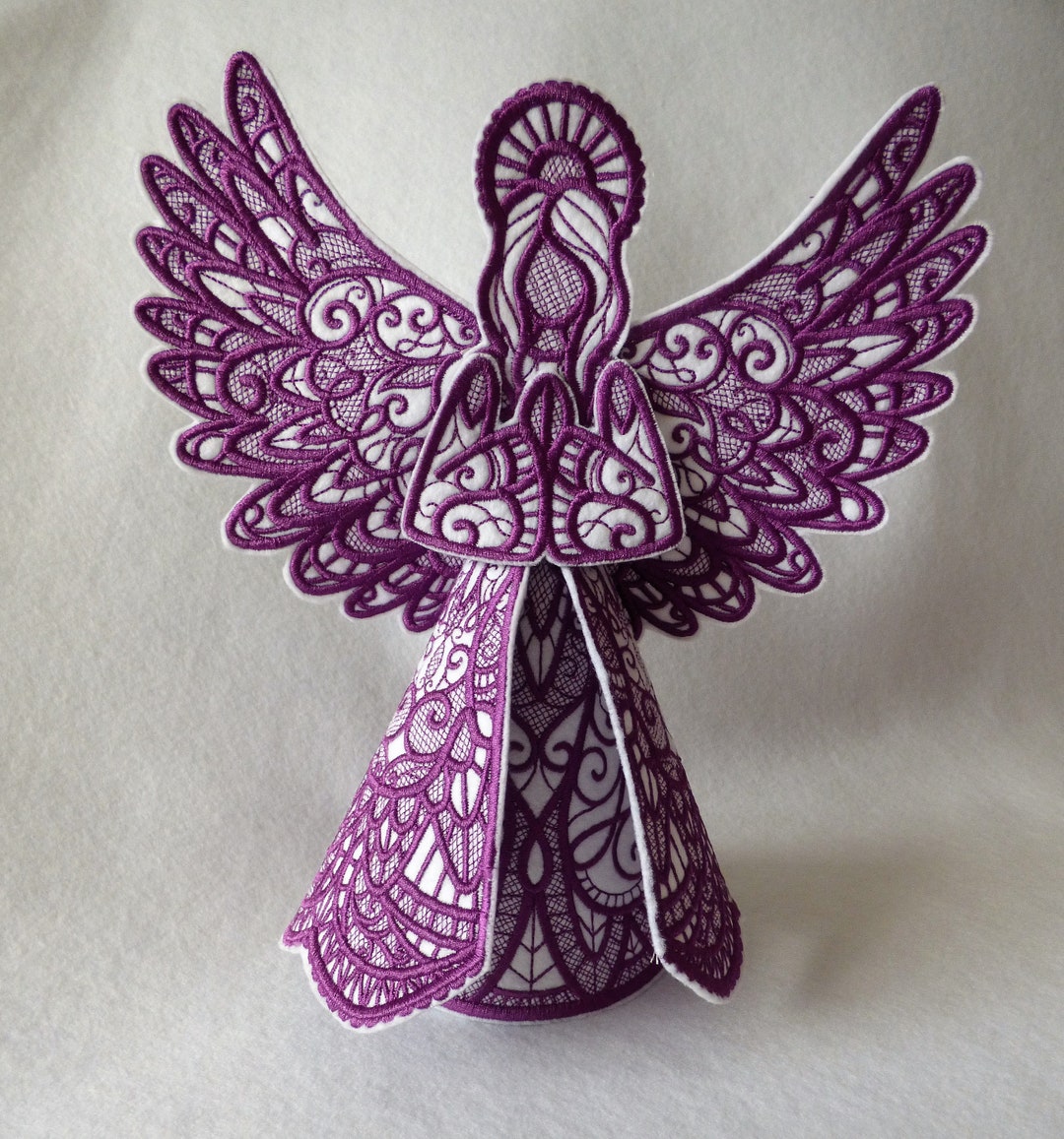 Purple Angel, Felt Angel Tree Topper, Christmas Angel, Angel Decoration ...