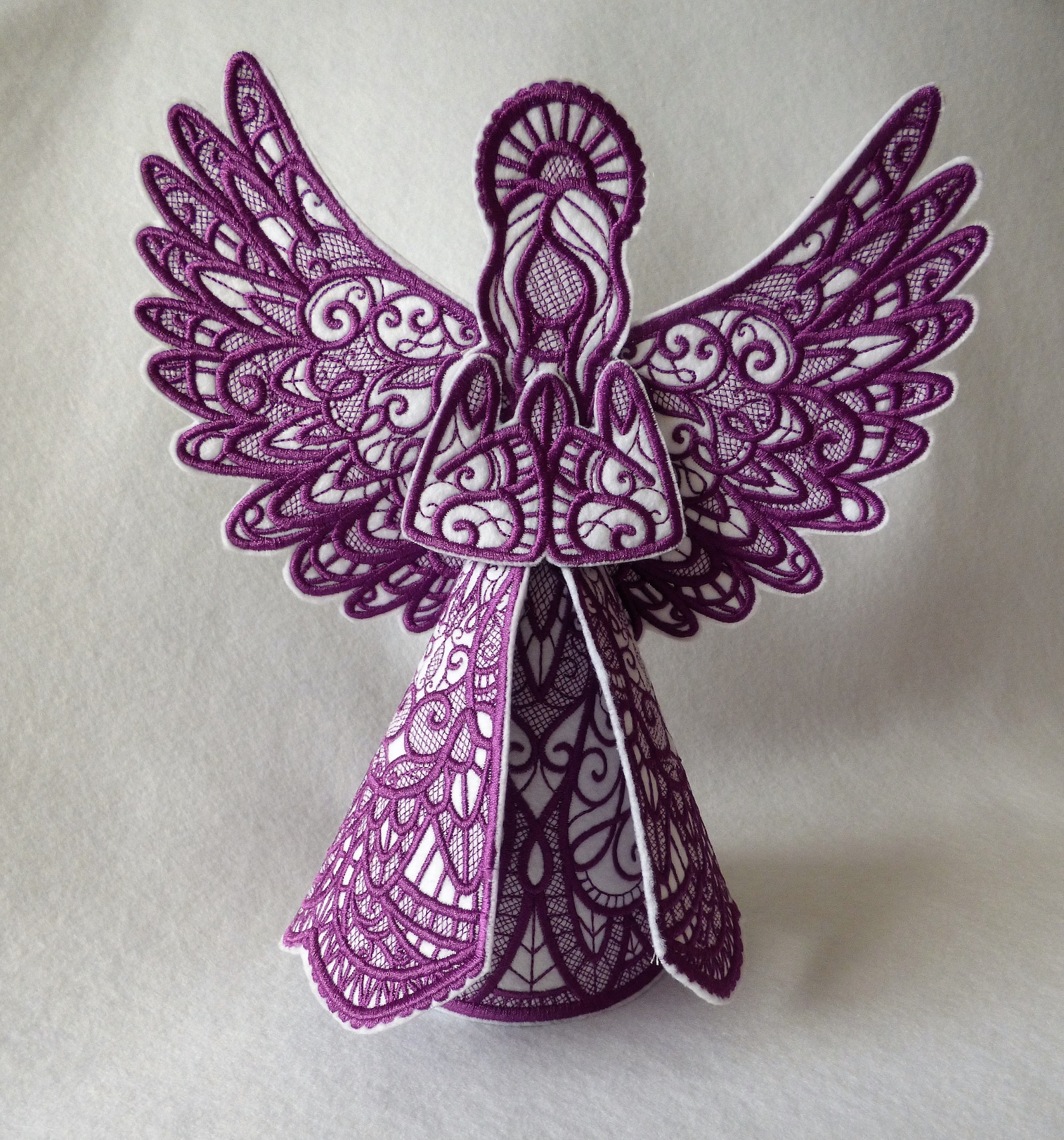 Purple Angel, Felt Angel Tree Topper, Christmas Angel, Angel Decoration ...