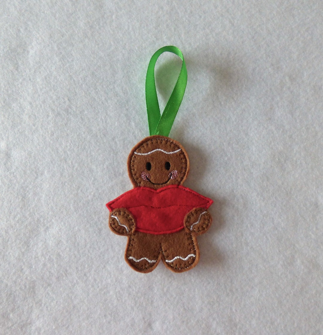 Lips Gingerbread Man, Gingerbread Decoration - Etsy