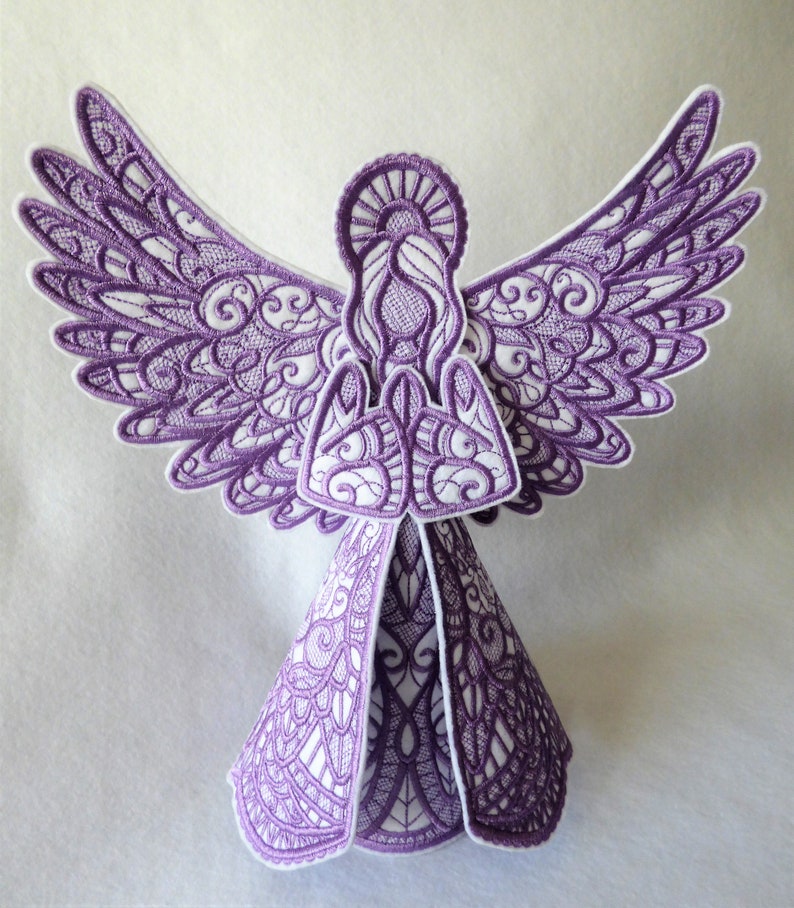 Purple Angel, Felt Angel Tree Topper, Christmas Angel, Angel Decoration ...