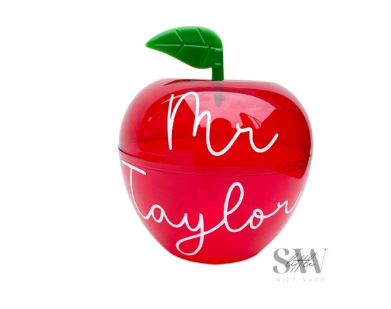 Personalised Apple Fillable Apple Teacher Gifts Thankyou | Etsy UK