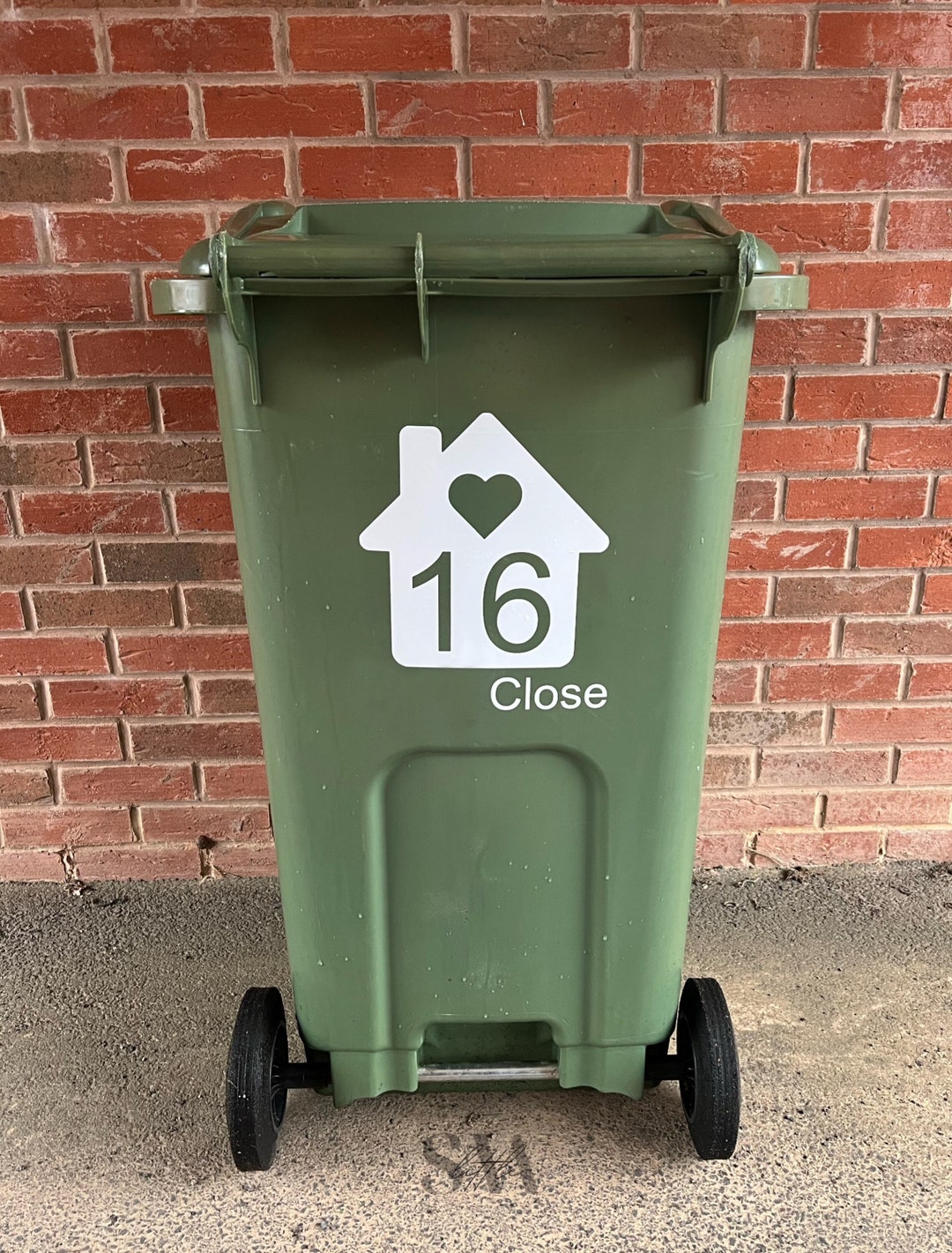 House Bin Decal Label Personalised Bin Stickers Wheelie Bin Labels ...