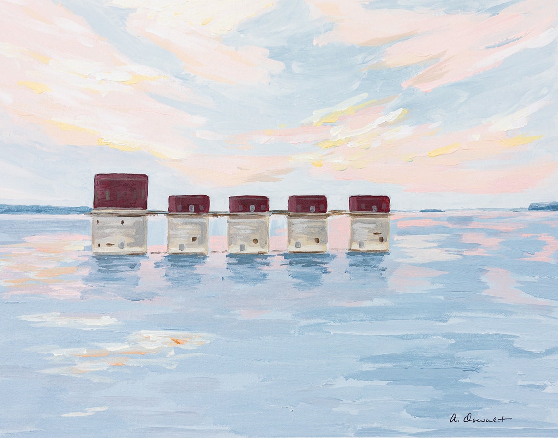 Lake Murray Dam Print of 'lake Murray Winter' by Amanda Oswalt, Water ...