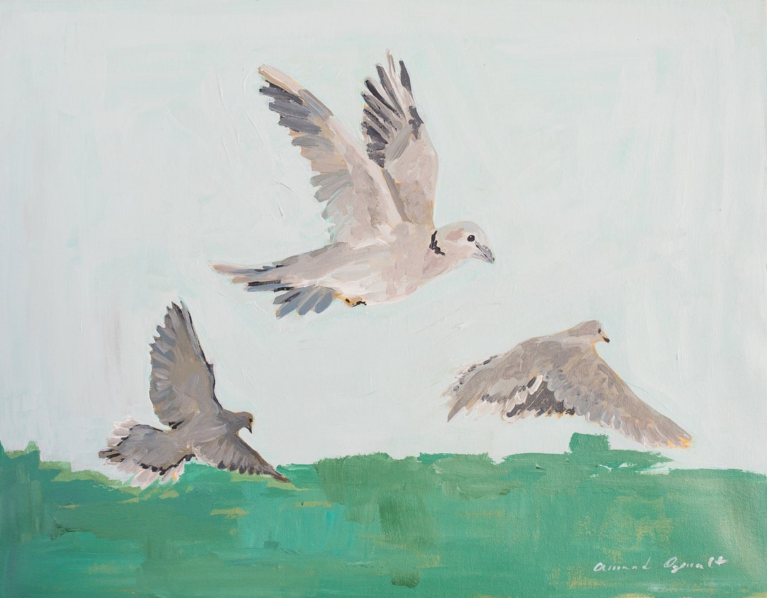September Doves Art Print: Southern Wildlife Painting by Amanda Oswalt ...
