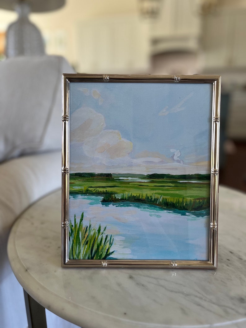 Abstract Marsh Print of 'golden Hour' by Amanda Oswalt, Water Oak ...