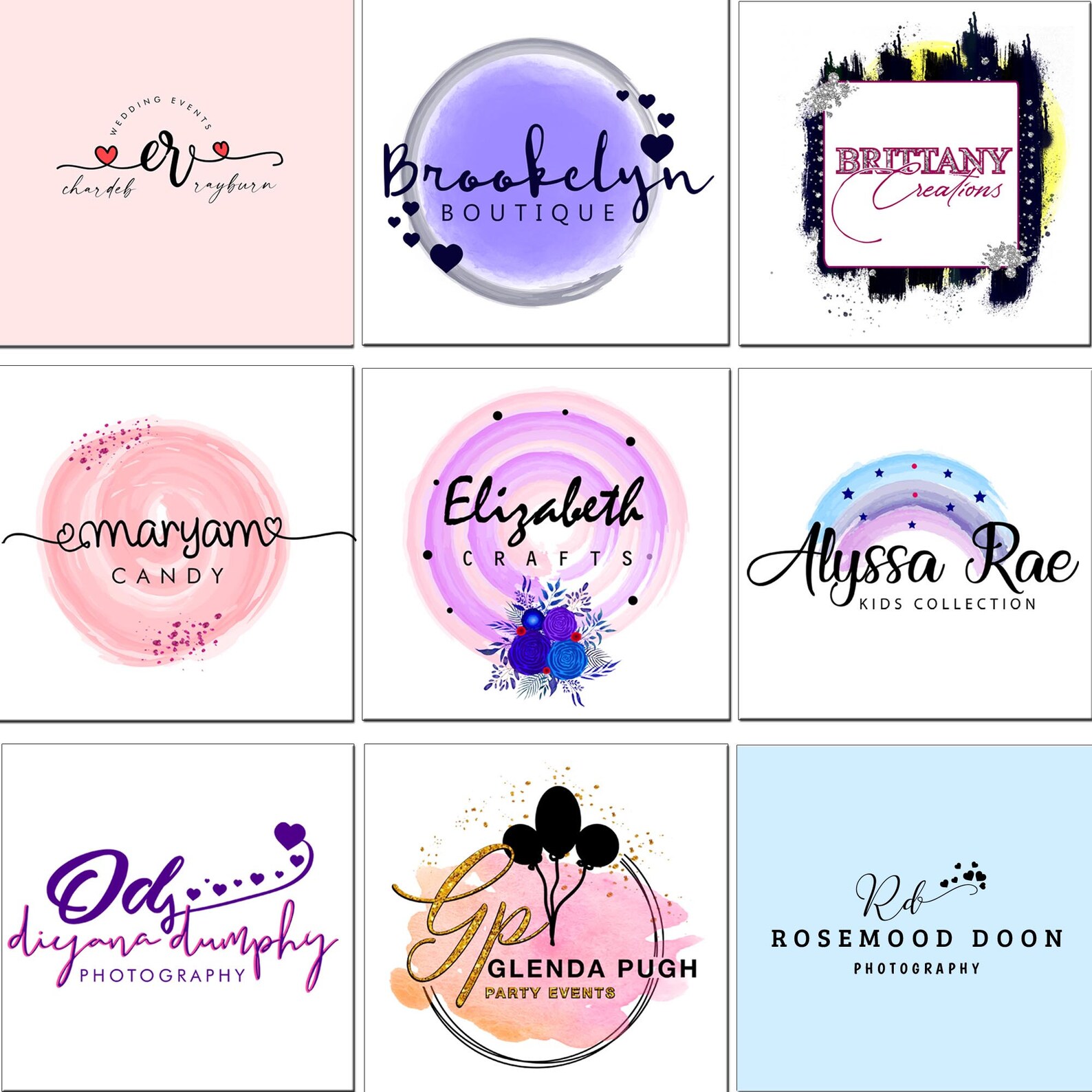 Custom Logo Design for Brand Instant Download Professional | Etsy