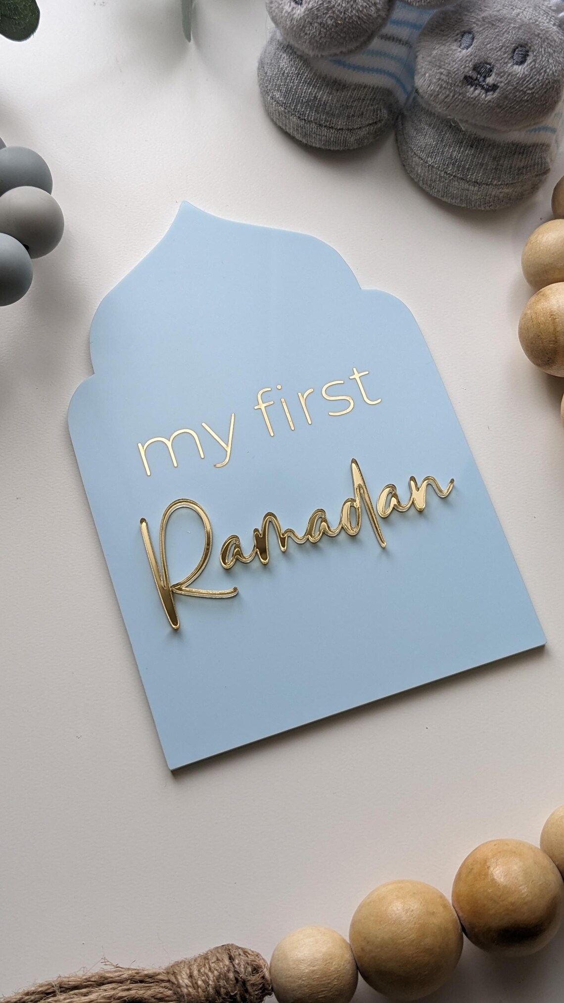 My First Ramadan, Mosque Shape, Baby Milestone, Baby Photo Prop ...
