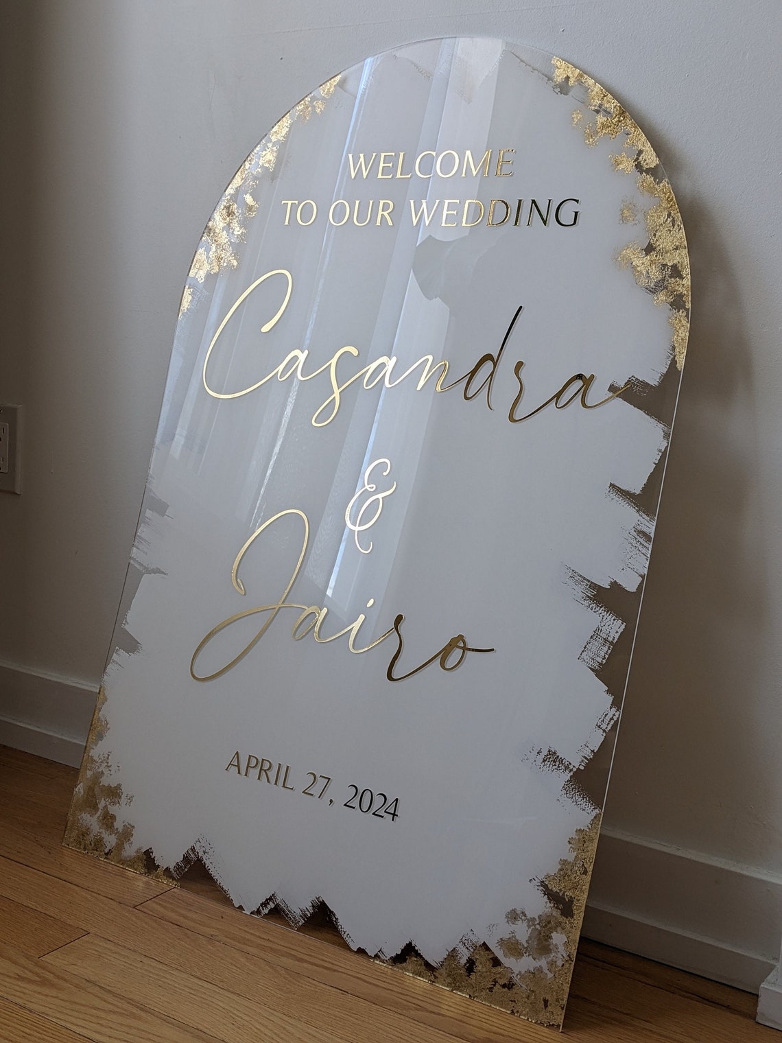 Arch Wedding Sign, Acrylic Wedding Sign, Welcome to Our Wedding Sign ...