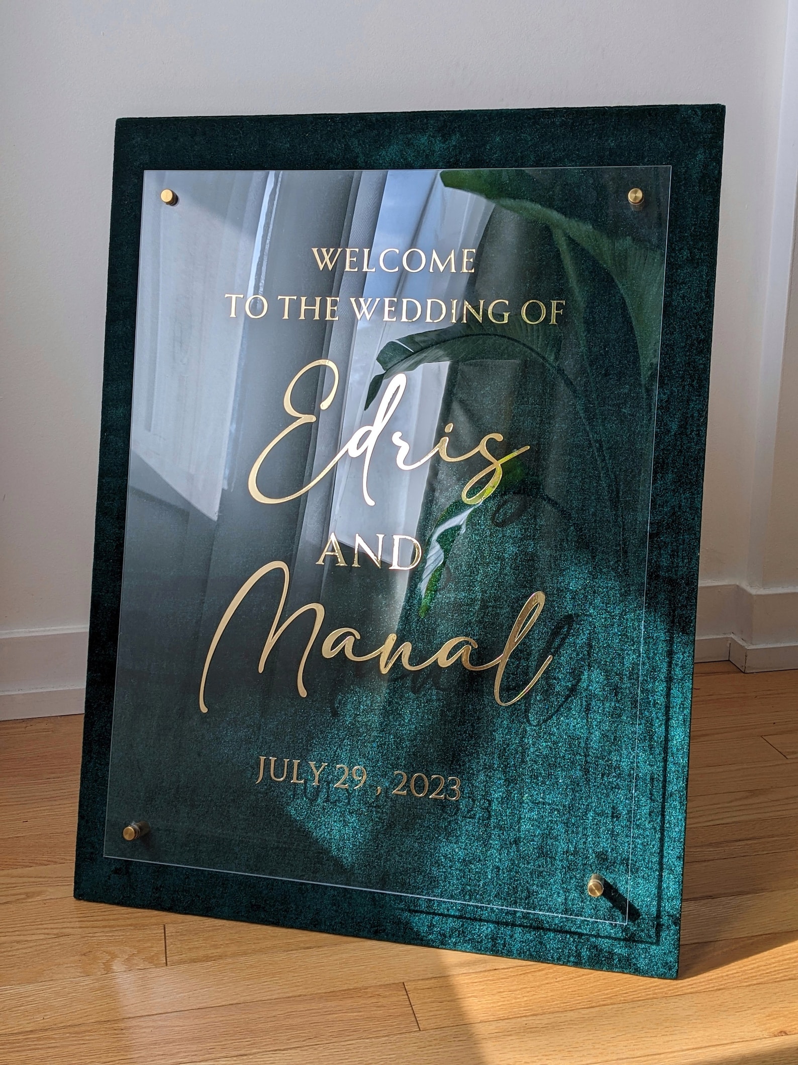 Wedding Sign, Modern Wedding Sign, Unique Wedding Sign, Velvet Sign ...
