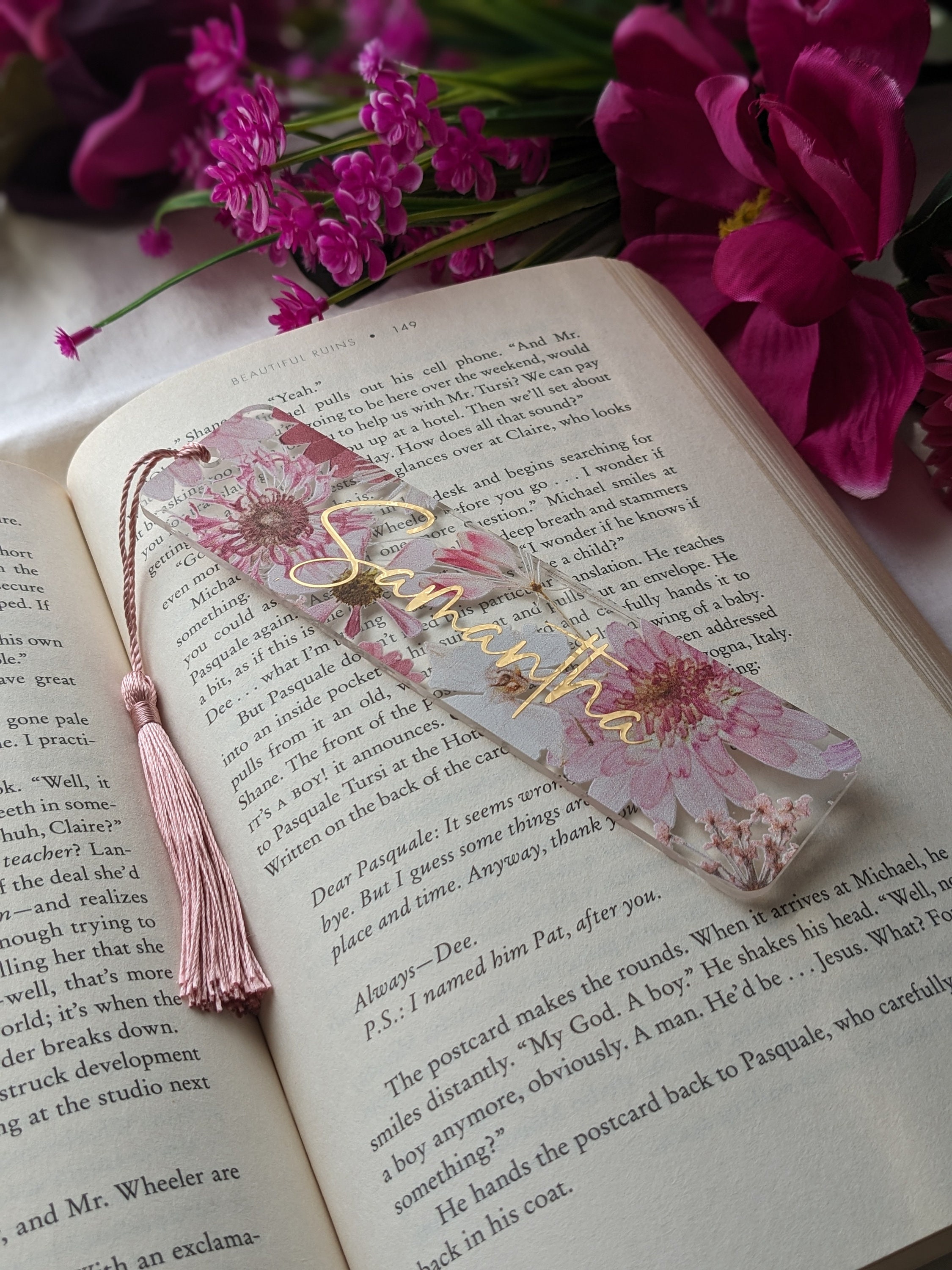 Acrylic Bookmark, Acrylic Wedding Place Cards, Personalized Bookmark ...