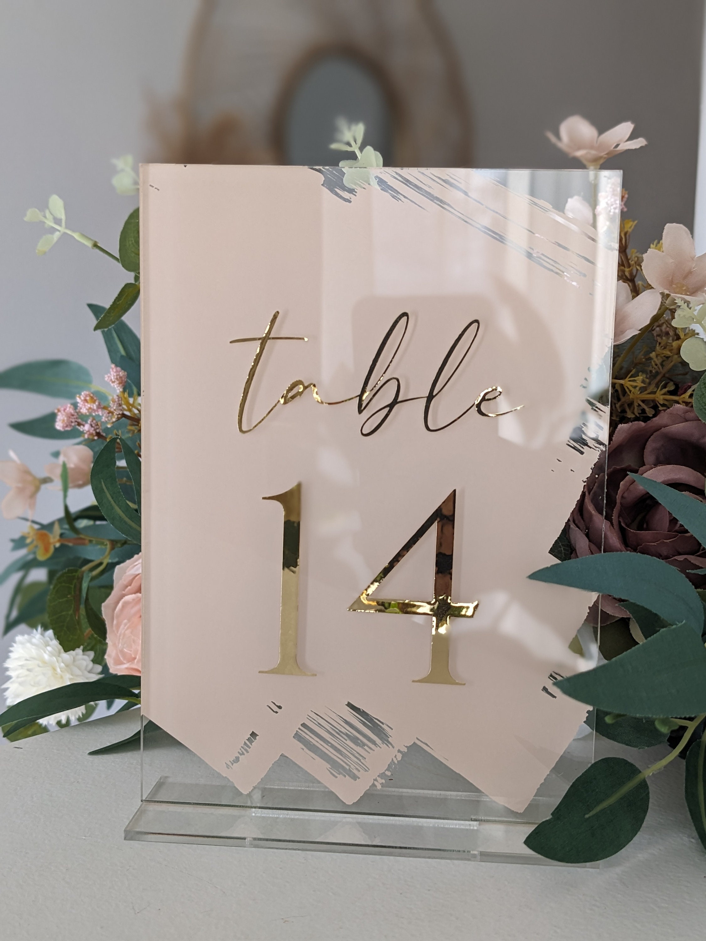 Acrylic Table Numbers, Wedding Table Numbers, Table Numbers, Arched ...