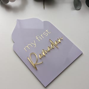 My First Ramadan, Mosque Shape, Baby Milestone, Baby Photo Prop ...