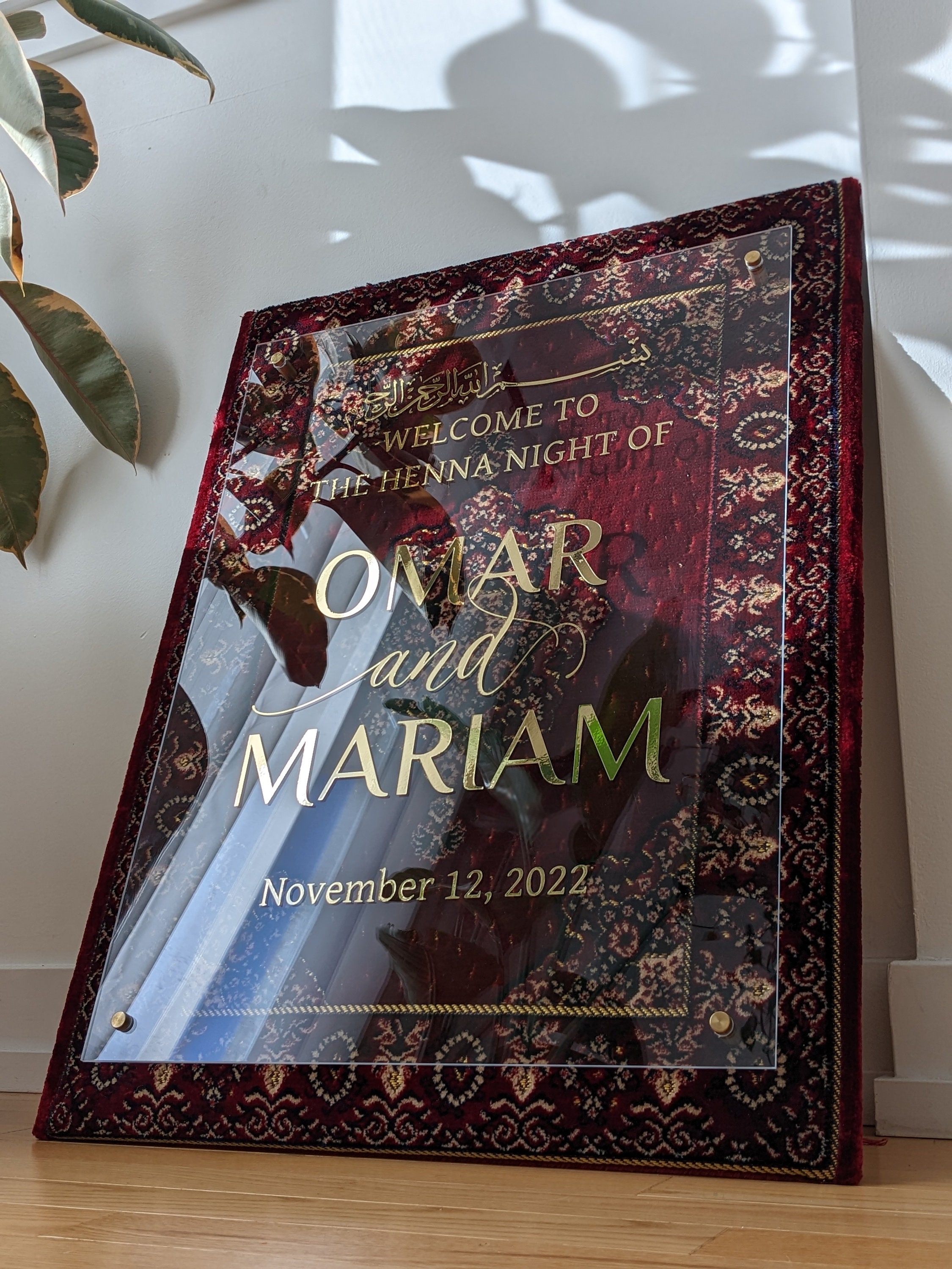 Red Carpet, Henna Night Welcome Sign, Welcome to the Henna Night Of ...