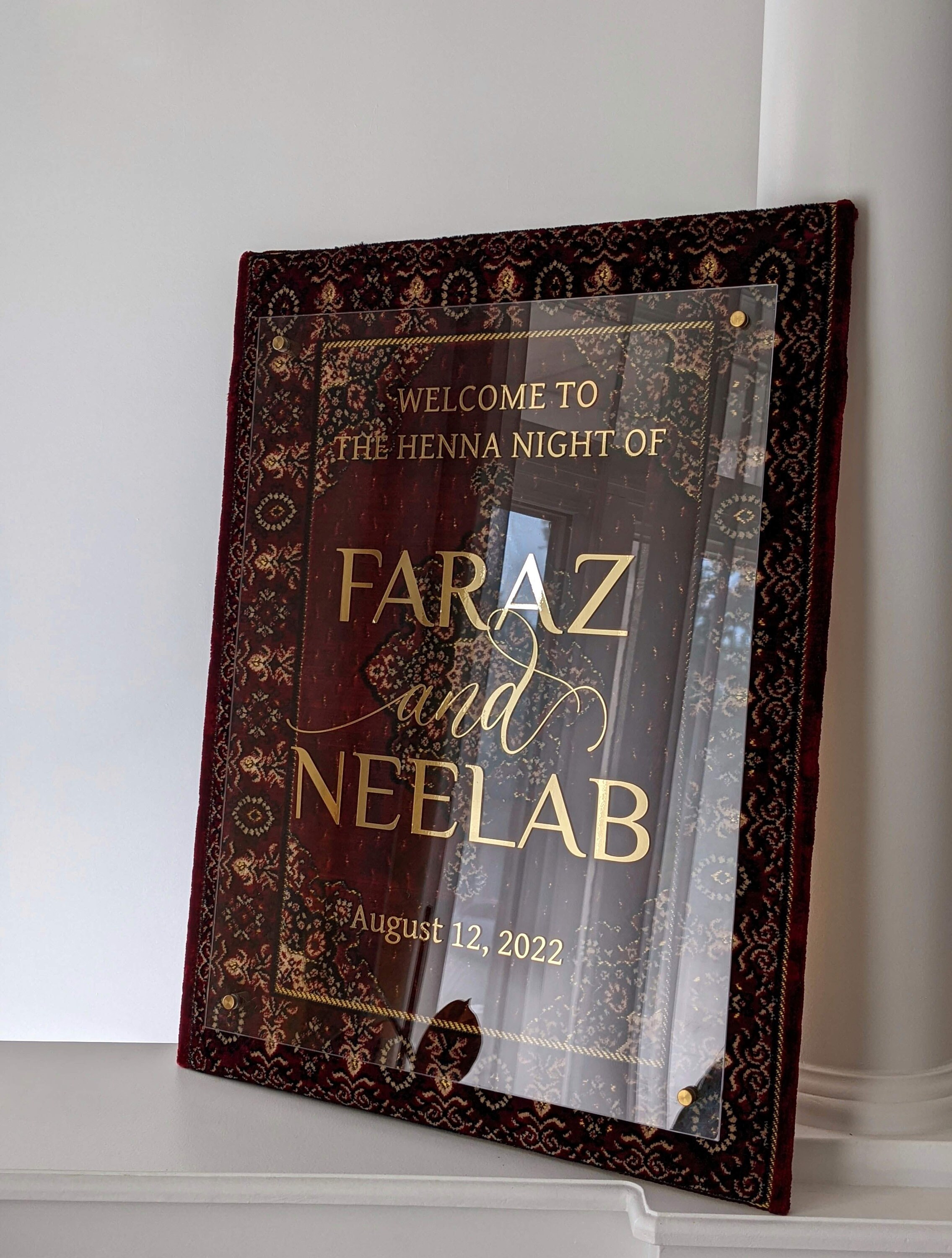 Red Carpet, Henna Night Welcome Sign, Welcome to the Henna Night Of ...