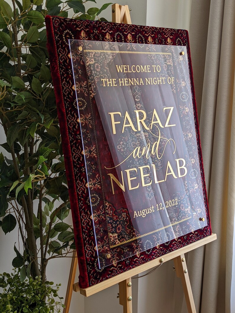 Red Carpet, Henna Night Welcome Sign, Welcome to the Henna Night Of ...