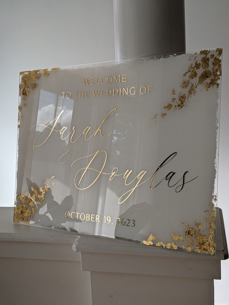 Wedding Welcome Sign, Acrylic Wedding Sign, Welcome to Our Wedding Sign ...