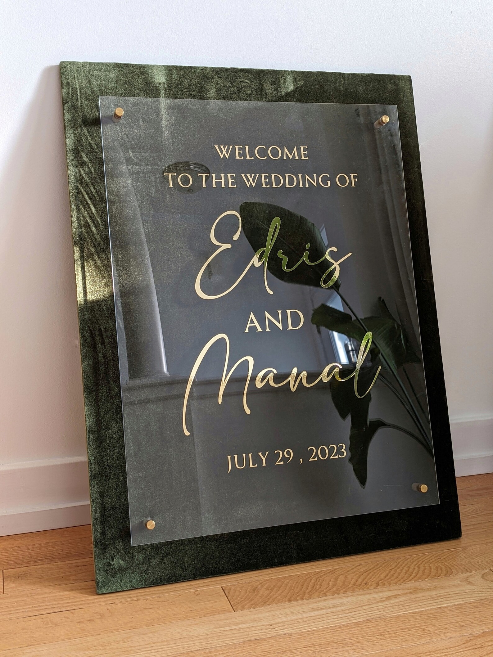 Wedding Sign, Modern Wedding Sign, Unique Wedding Sign, Velvet Sign ...
