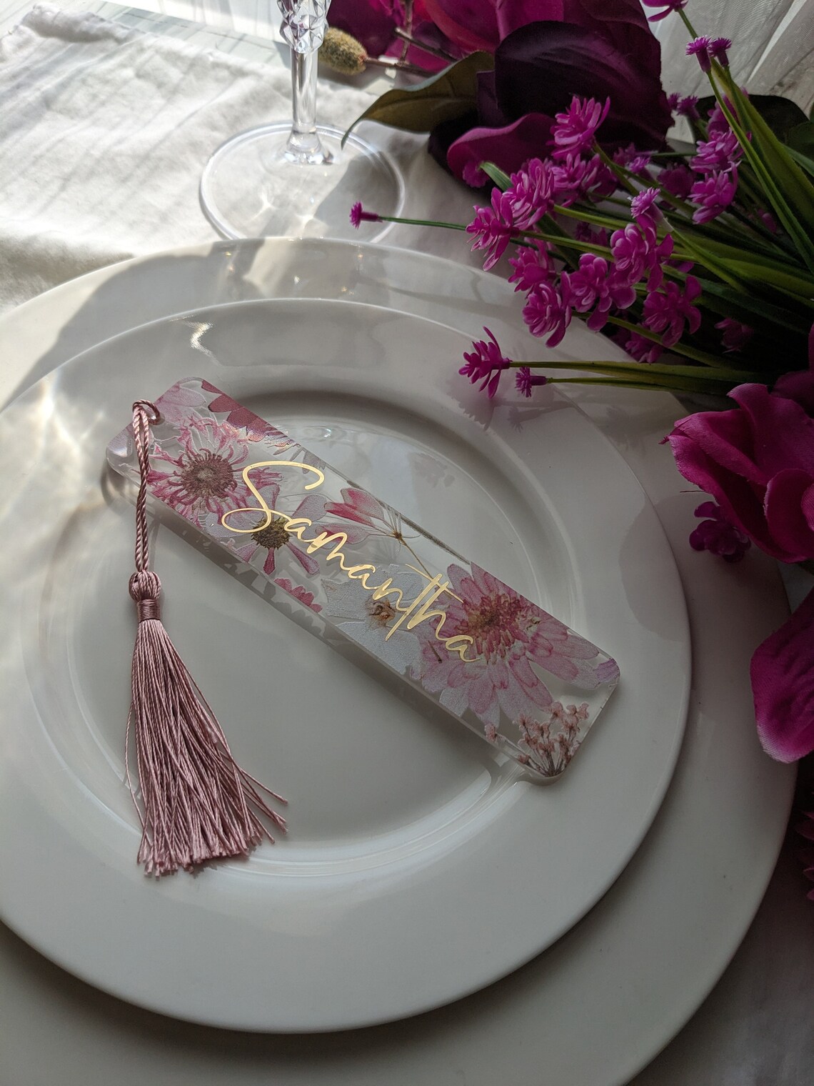 Acrylic Bookmark, Acrylic Wedding Place Cards, Personalized Bookmark ...
