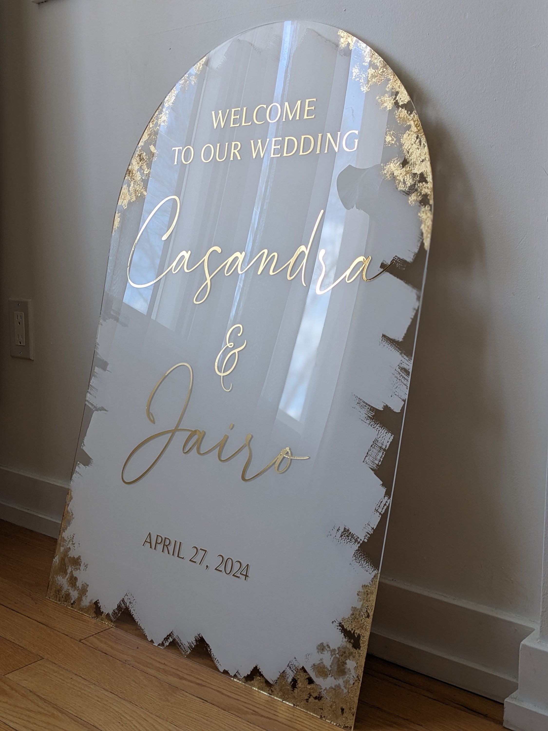 Arch Wedding Sign, Acrylic Wedding Sign, Welcome to Our Wedding Sign ...
