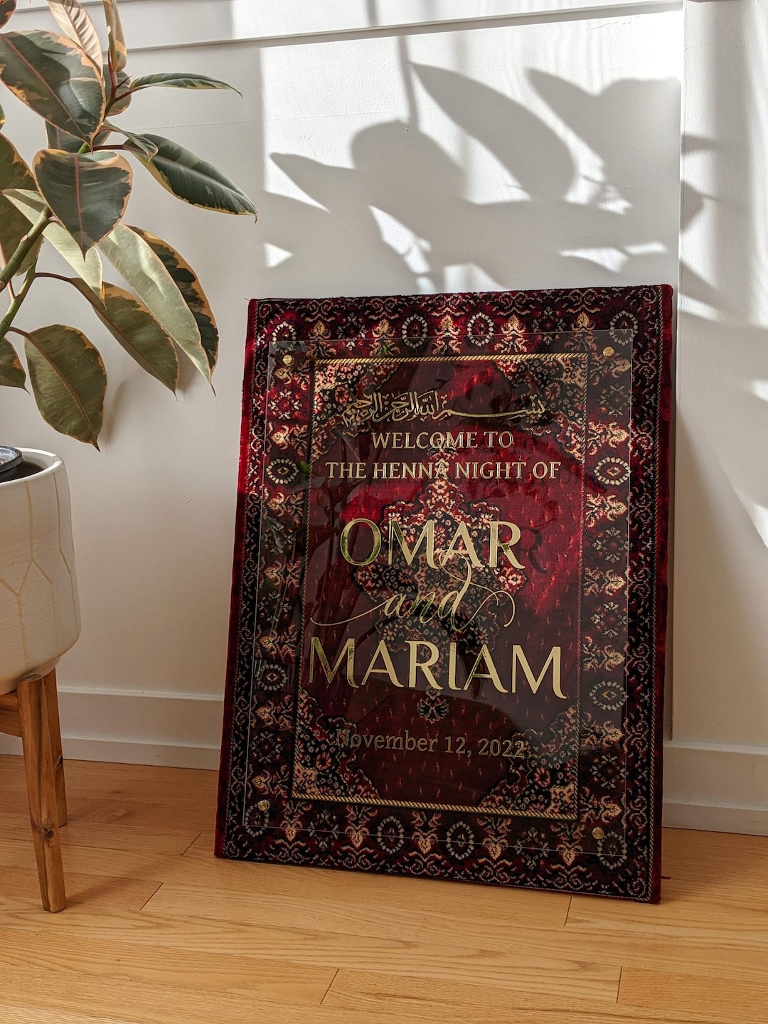 Red Carpet, Henna Night Welcome Sign, Welcome to the Henna Night Of ...