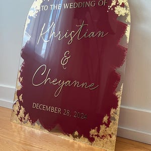 Arch Wedding Sign, Acrylic Wedding Sign, Welcome to Our Wedding Sign ...