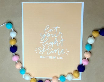 Matthew 5 16 Art | Etsy