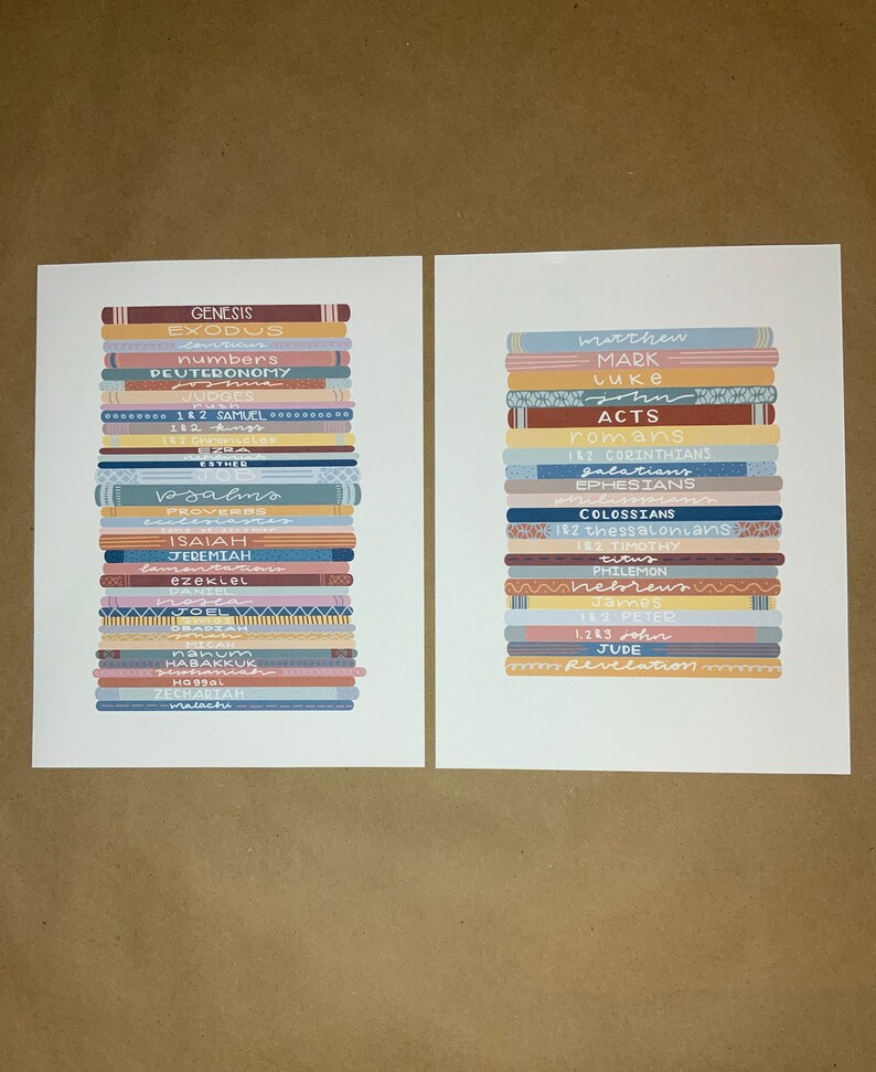 Old and New Testament Books Printable Poster | Etsy