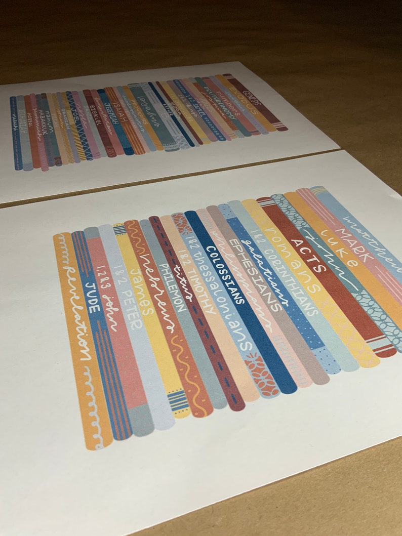 Old and New Testament Books Printable Poster | Etsy