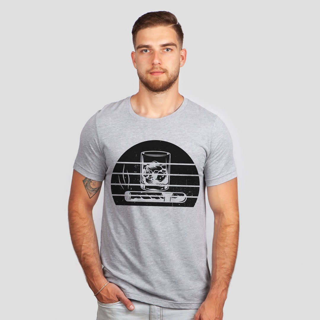 Bourbon & Cigars Tshirt, Cigars and Bourbon Tee Gifts for Men, Smoker ...
