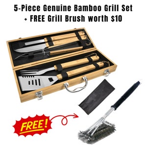 Custom BBQ Set for Dad Grill Set Personalized BBQ 5-piece Tool - Etsy