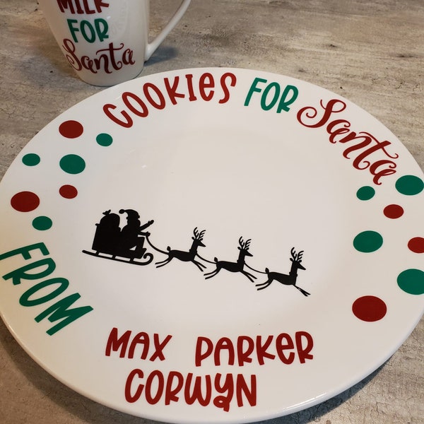 Santa Plate - Etsy