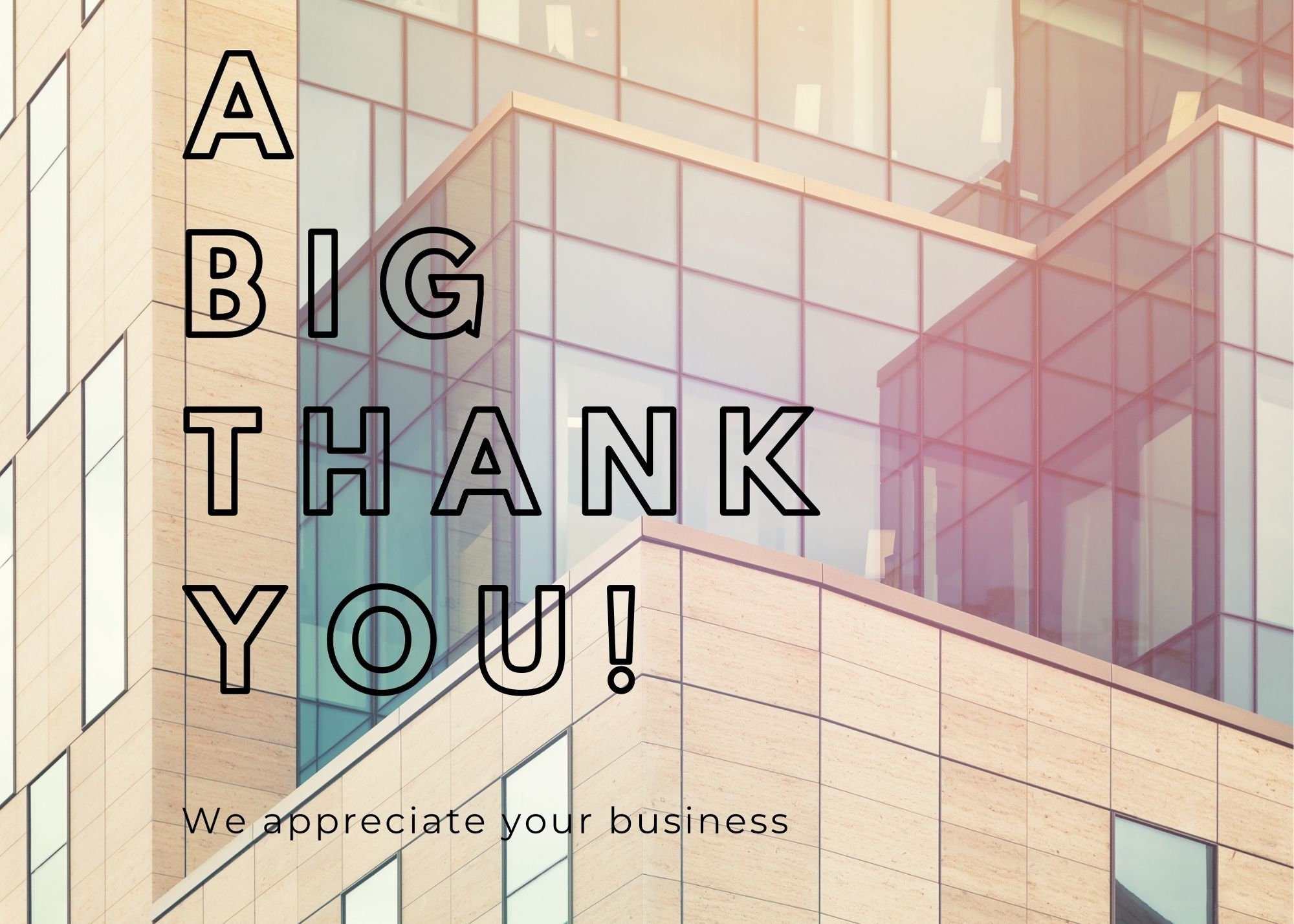 A Big Thank You! Modern Business, Construction, Architecture ...