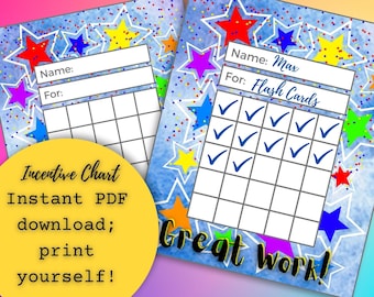 Printable Gaming Reward Chart for Kids Behavior Chart Kids - Etsy