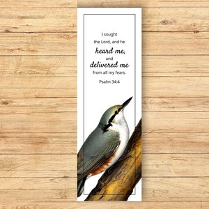 Printable Bible Verse Bird Bookmarks | Set of 4 - Etsy