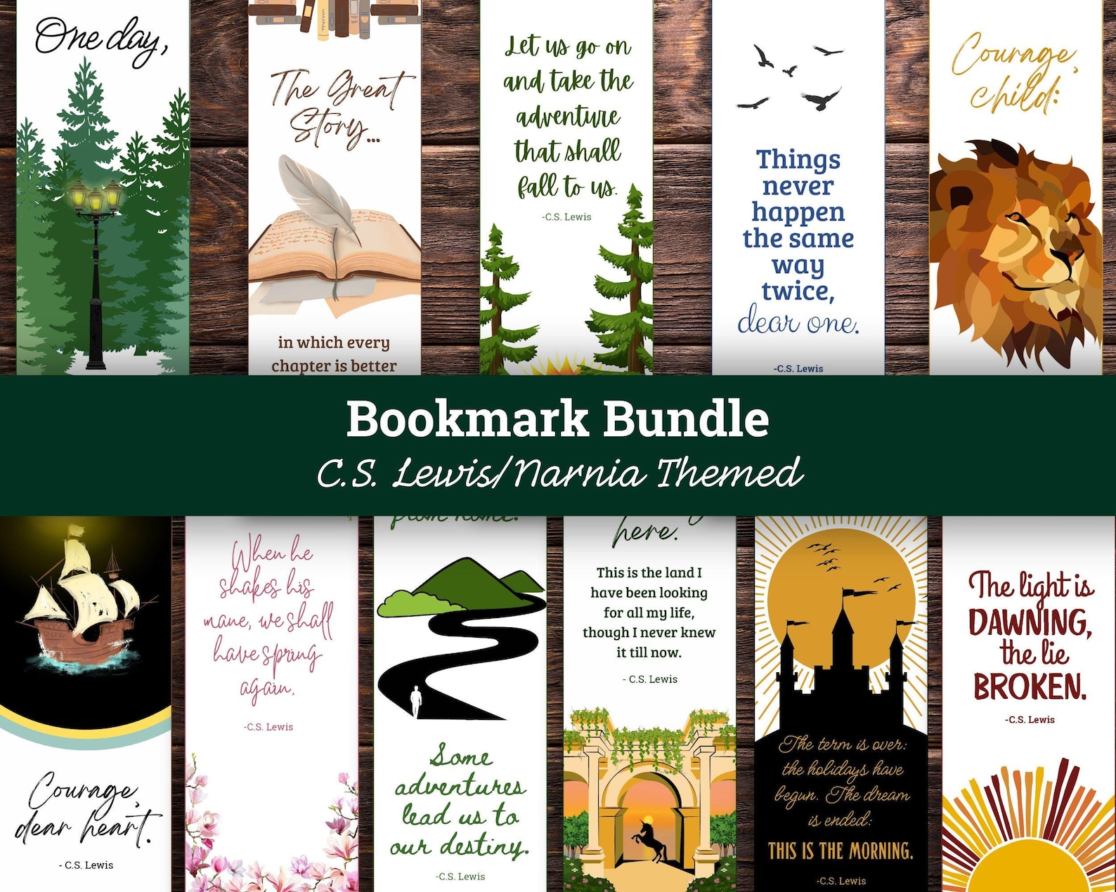 11 Printable Bookmarks With C.S. Lewis/narnia Quotes | Digital Download ...