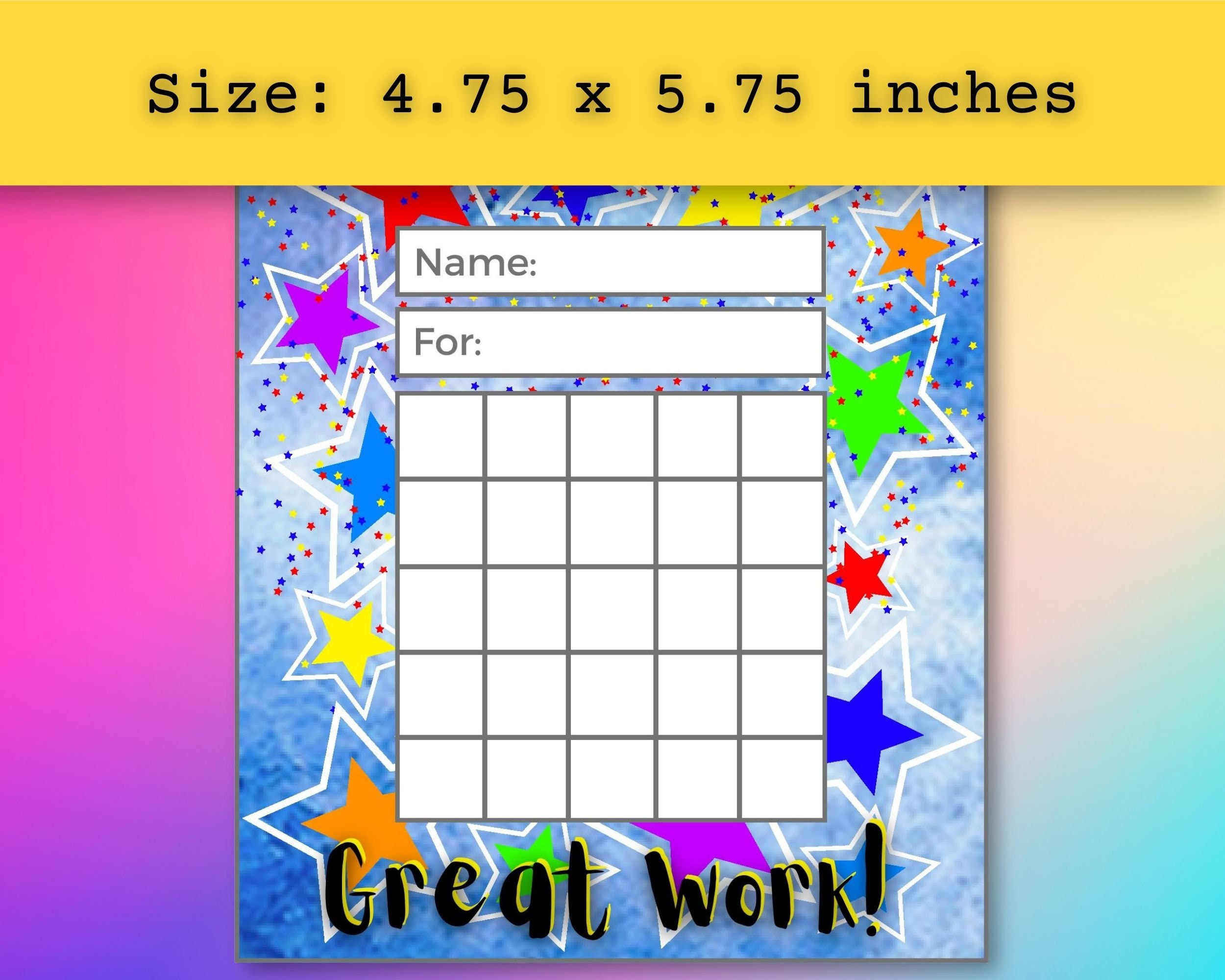 Printable Incentive Chart | Blue Stars - Etsy
