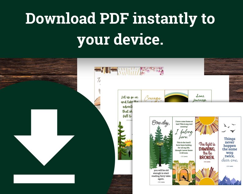 11 Printable Bookmarks With C.S. Lewis/narnia Quotes | Digital Download ...