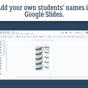 Airplane Desk Name Tags | Editable and Printable - Etsy